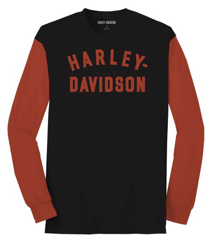 Harley-Davidson® Men's Staple H-D Colorblock Long Sleeve Tee - Black ...